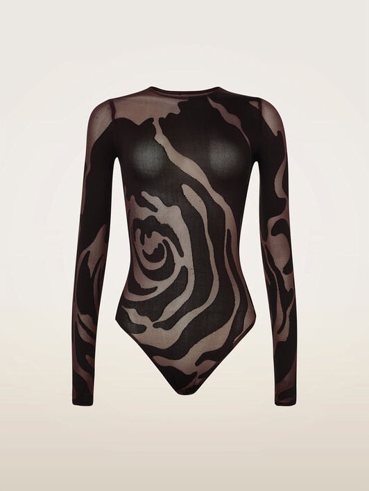ROSE SHADOW STRING BODY in darkwood/black | Wolford®